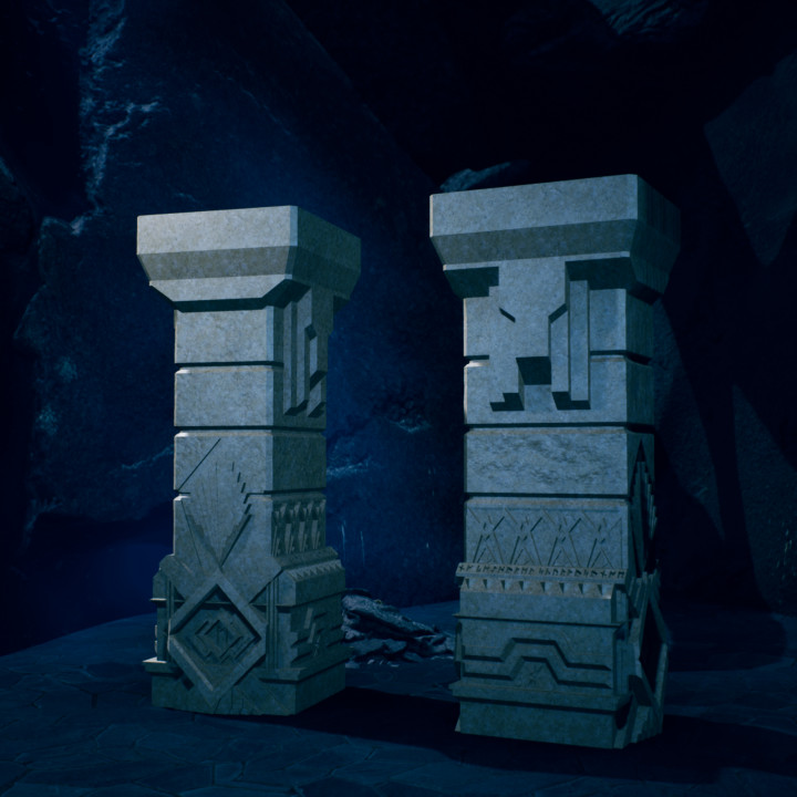3D Printable Dwarven Column - Supportless - version B by The Printing ...