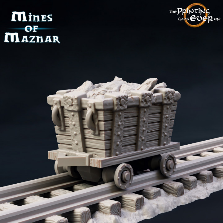 3D Printable Dwarven Mine Tracks with Minecart - Supportless by The ...
