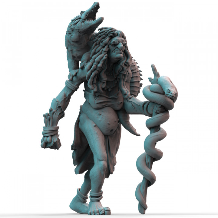 3D Printable Swamp Giant Female (pre-supported) by Blue Giant Studios