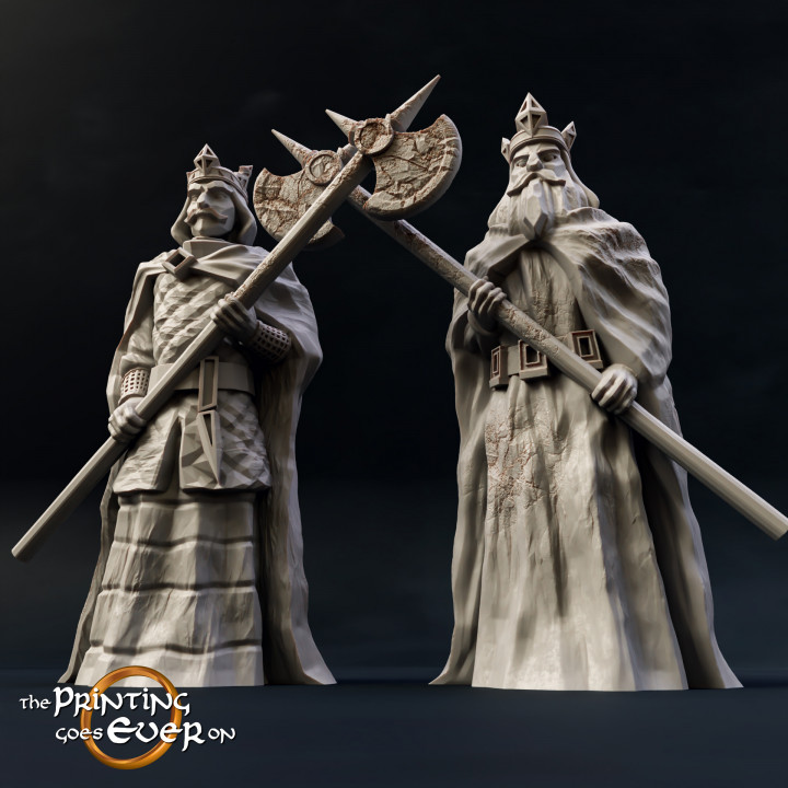 3D Printable King Guard Statues - Supportless by The Printing Goes Ever On