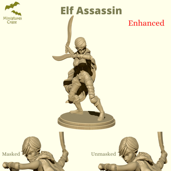 3D Printable Elf Assassin by MiniaturesCraze
