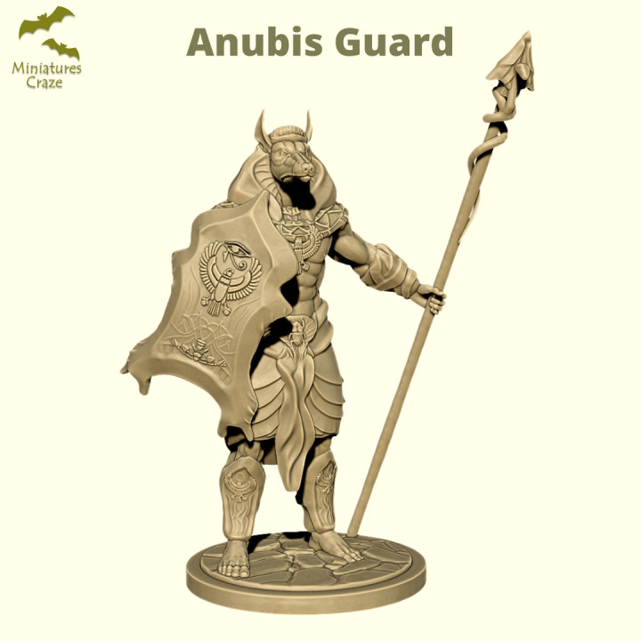 3D Printable Anubis Guard by MiniaturesCraze