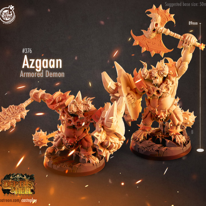 3D Printable Azgaan (Pre-Supported) by Cast n Play