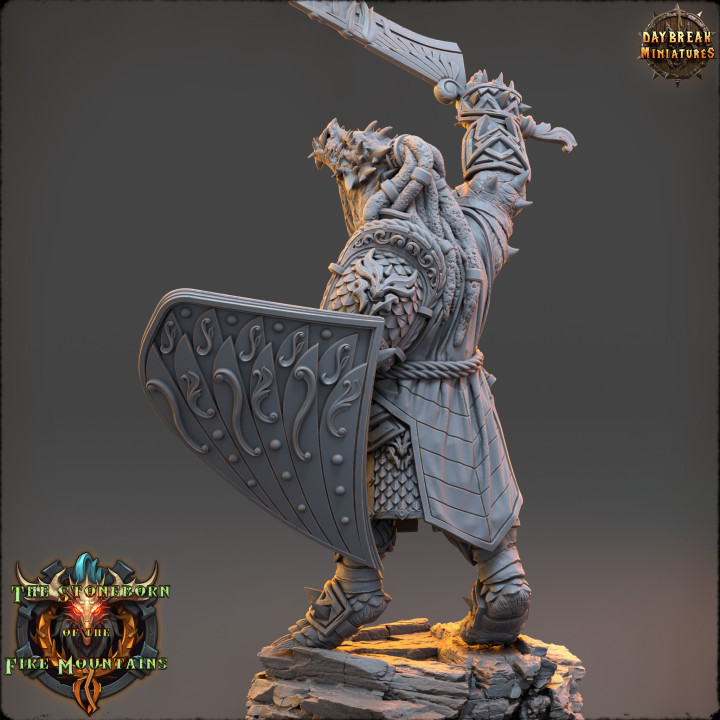 3D Printable Tourmaline the Petrifier - The Stoneborn of the Fire ...