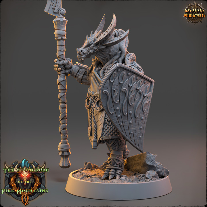 3D Printable Mogok Moonslayer - The Stoneborn of the Fire Mountains by ...