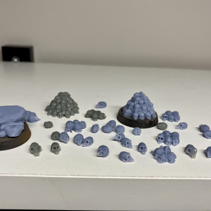 3D Printable Skulls Props / Piles Set 01 by Edge Miniatures
