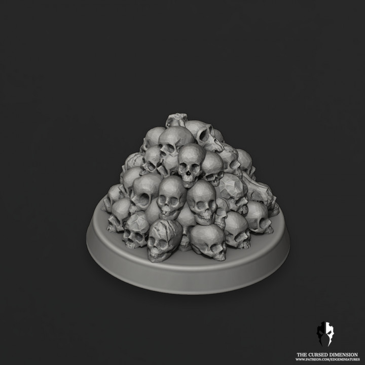 3D Printable Skulls Props / Piles Set 01 by Edge Miniatures