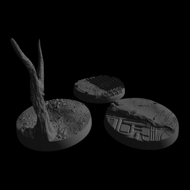 3D Printable ROUND BASES - SET N3 - FREE SAMPLE by Romain Dewaest