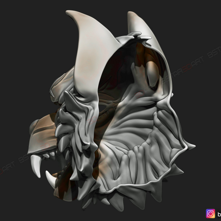 3D Printable Wolf Mask - Japanese Samurai Mask - Oni Tiger Mask ...