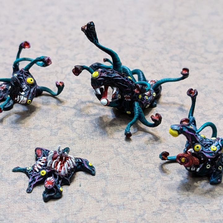 3D Print of Shoggoths (trio) by DocMystery