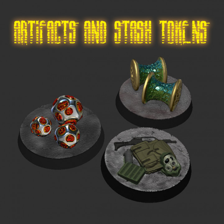 3D Printable Artifacts and Stash Tokens by FComin