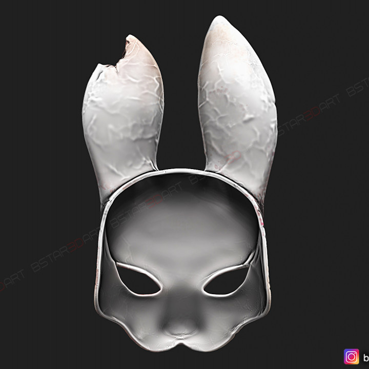 3D Printable The Horror Rabbit Mask - Bunny Mask - for Halloween ...