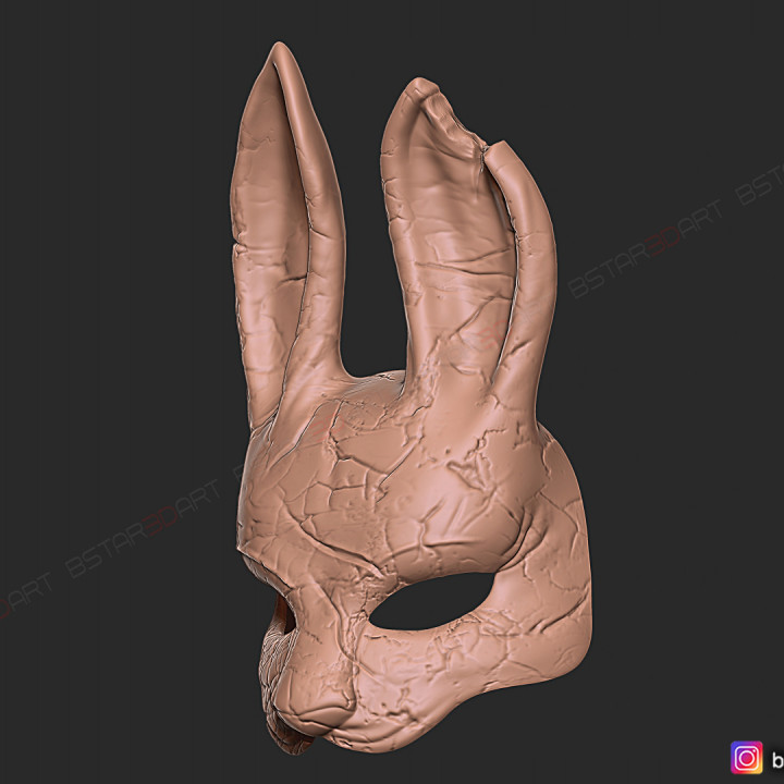 3D Printable The Horror Rabbit Mask - Bunny Mask - for Halloween ...