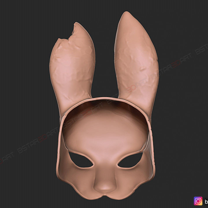 3D Printable The Horror Rabbit Mask - Bunny Mask - for Halloween ...