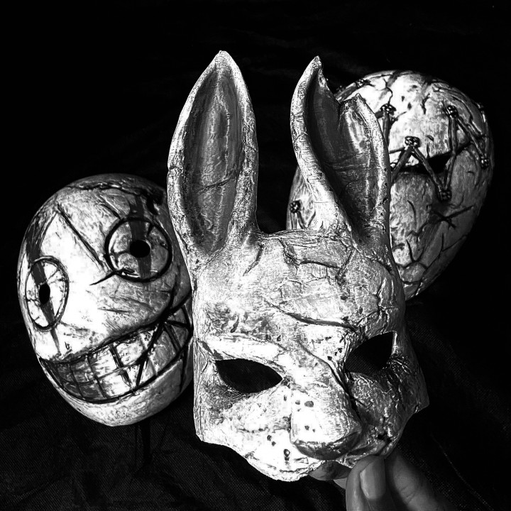 3D Printable The Horror Rabbit Mask - Bunny Mask - for Halloween ...