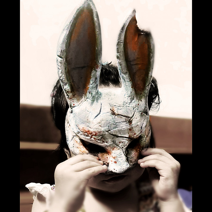 3D Print of The Horror Rabbit Mask - Bunny Mask - for Halloween Cosplay ...