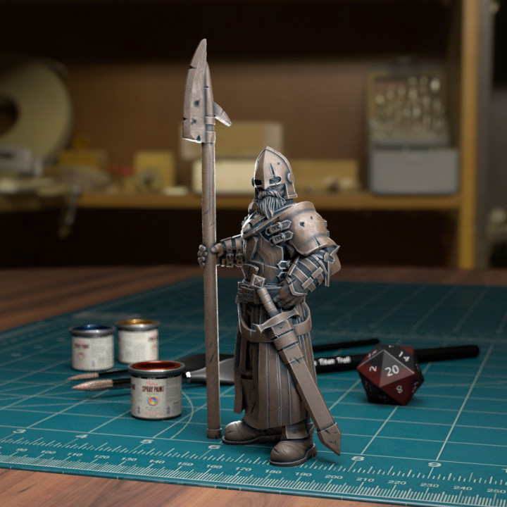 3D Printable Town Guard Halberd - [Pre-Supported] by TytanTroll Miniatures