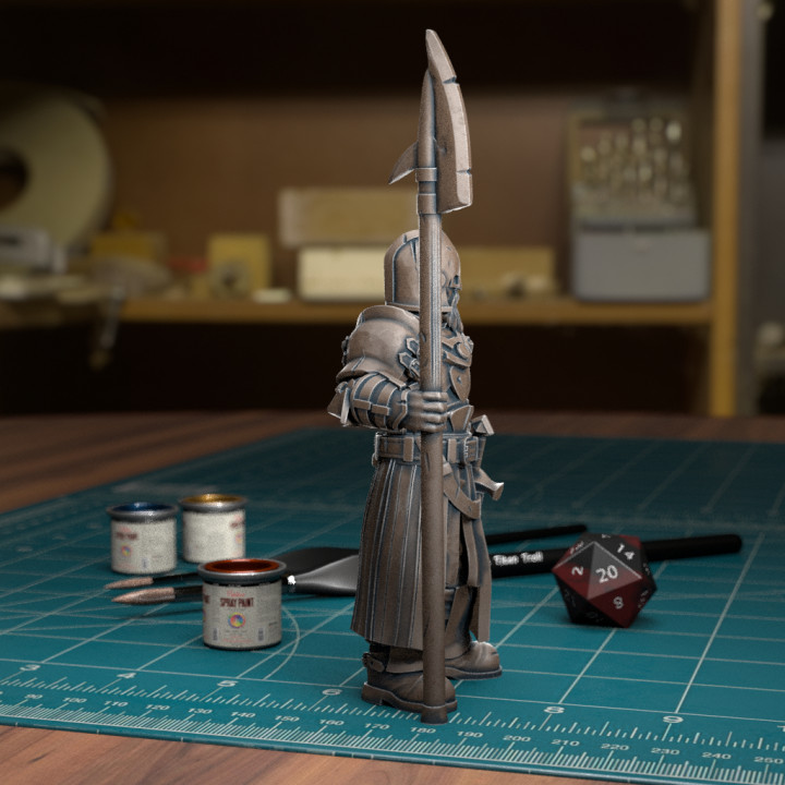3D Printable Town Guard Halberd - [Pre-Supported] by TytanTroll Miniatures