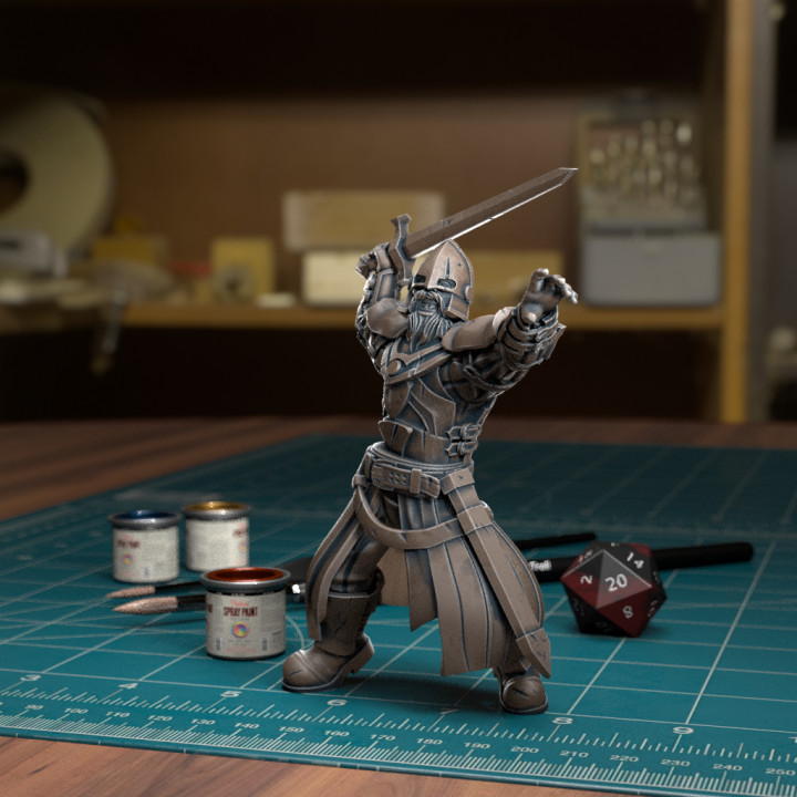 3D Printable Town Guard Reaching - [Pre-Supported] by TytanTroll Miniatures