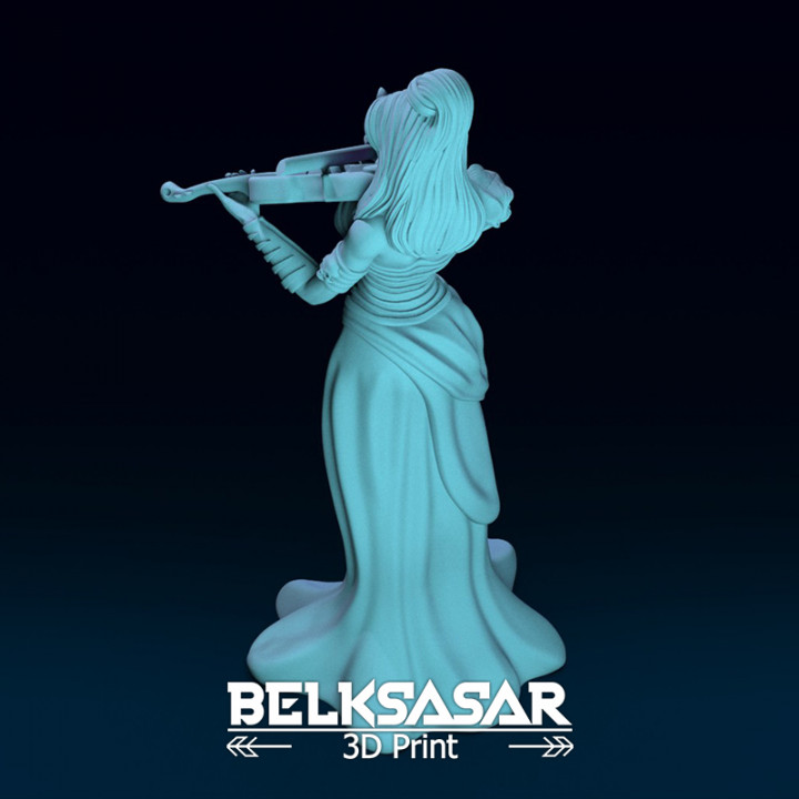 3D Printable Girl Bard Necromancer by Belksasar