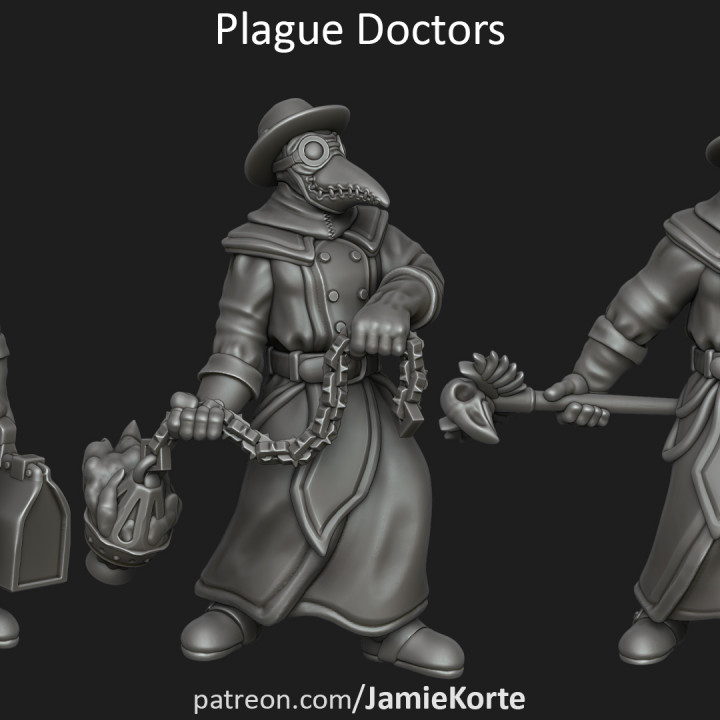 3D Printable Plague Doctors by Jamie Korte