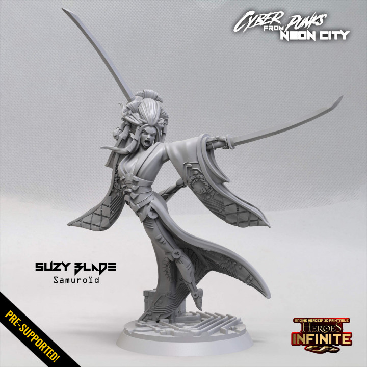 3D Printable Suzy Blade, Samuroïd by Heroes Infinite
