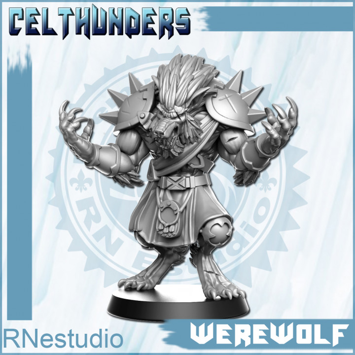 3D Printable 14 Werewolf Celthunders Fantasy Football 32mm by RN Estudio