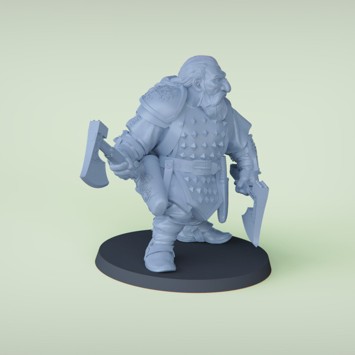 3D Printable dwarf explorer by HORDE miniatures