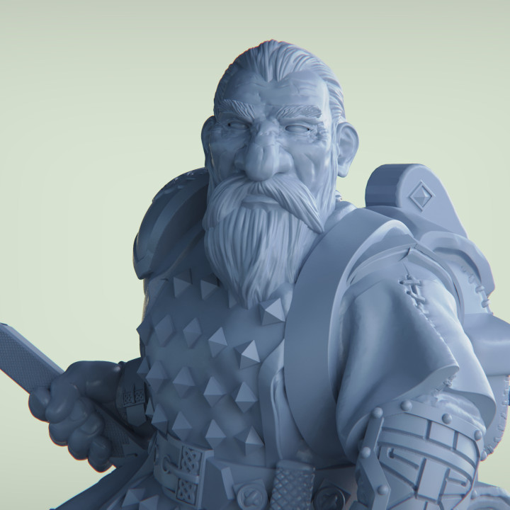 3D Printable dwarf explorer by HORDE miniatures