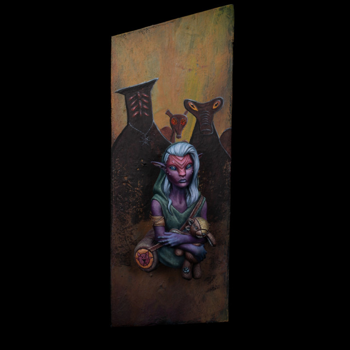 3D Print of Alien Refugee Girl 'Seeking Refuge' (Pre-Supported & No ...