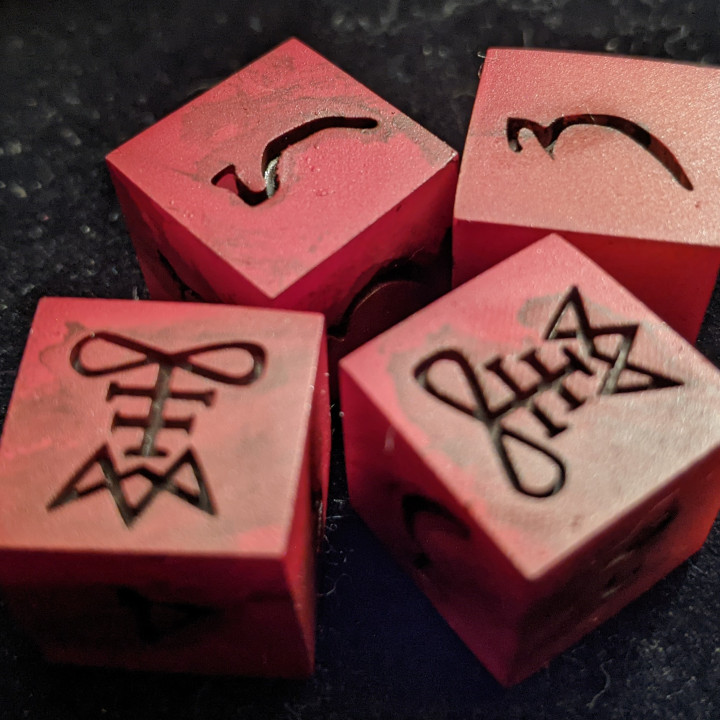 3D Printable Reign in Hell D6 by Nico van der Heide