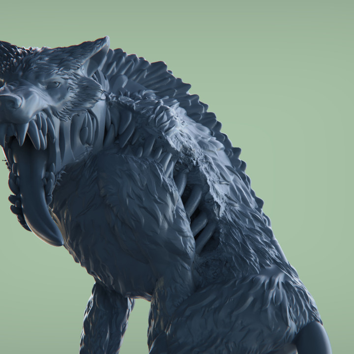 3D Printable hell wolf by HORDE miniatures