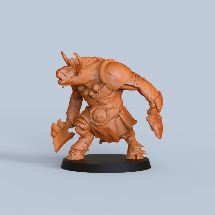 3D Printable minotaur (first pose) by HORDE miniatures