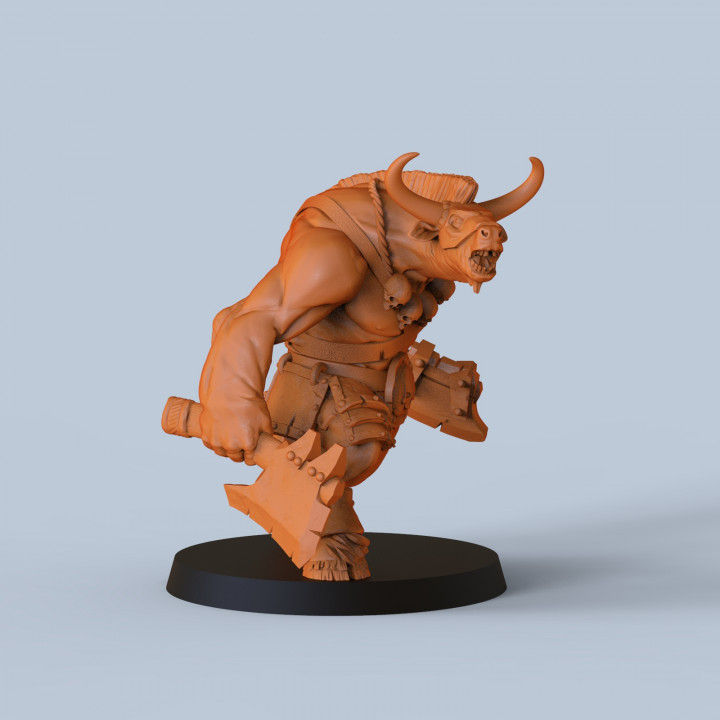 3D Printable minotaur (first pose) by HORDE miniatures