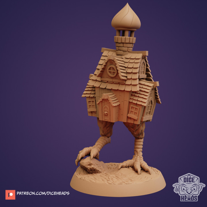 3D Printable Baba Yagga House (pre-supports included) by Dice Heads