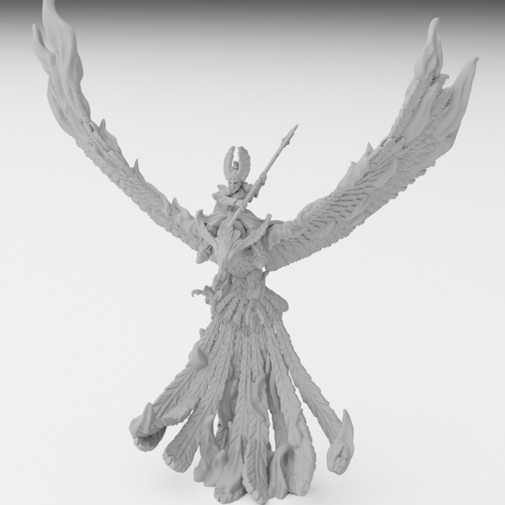 3D Printable Phoenix and Elven Phoenix King miniature (modular) by ...