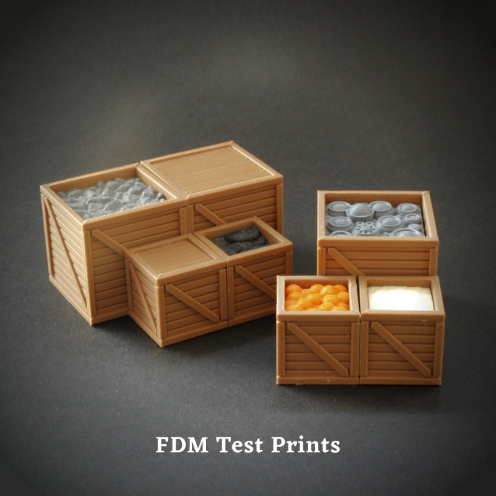 3D Printable Crates (A) by Arctanis Games