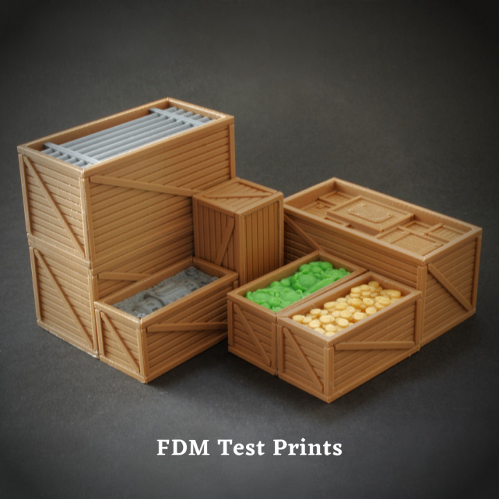 3D Printable Crates (B) by Arctanis Games
