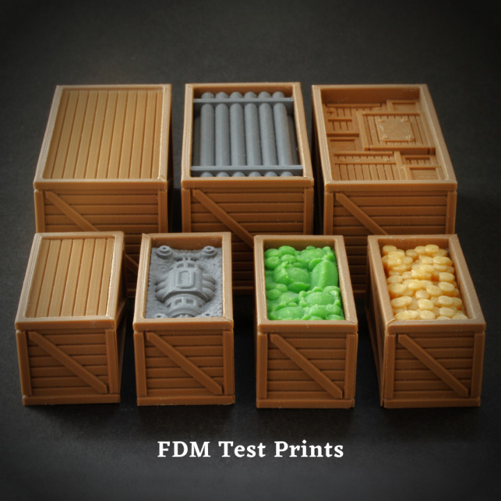 3D Printable Crates (B) by Arctanis Games