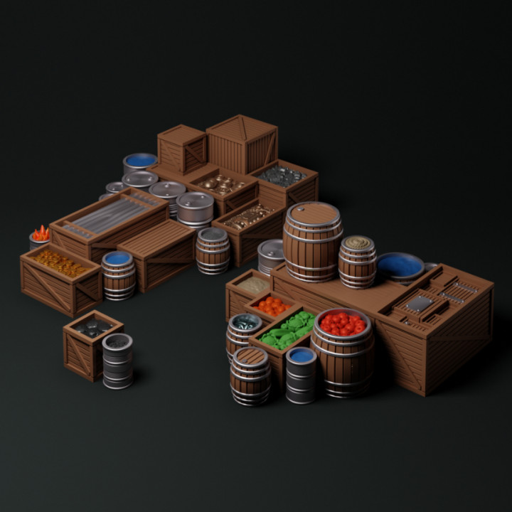 3D Printable Containers Bundle by Arctanis Games