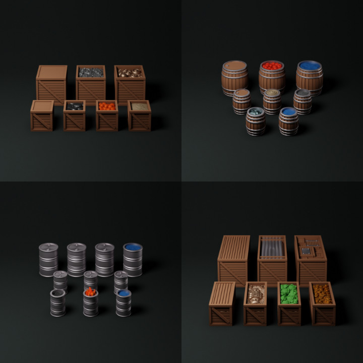 3D Printable Containers Bundle by Arctanis Games
