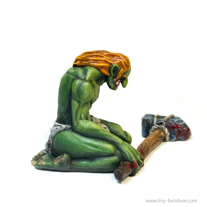 3D Printable Burned Troll (Harvest of War) by Tiny Furniture