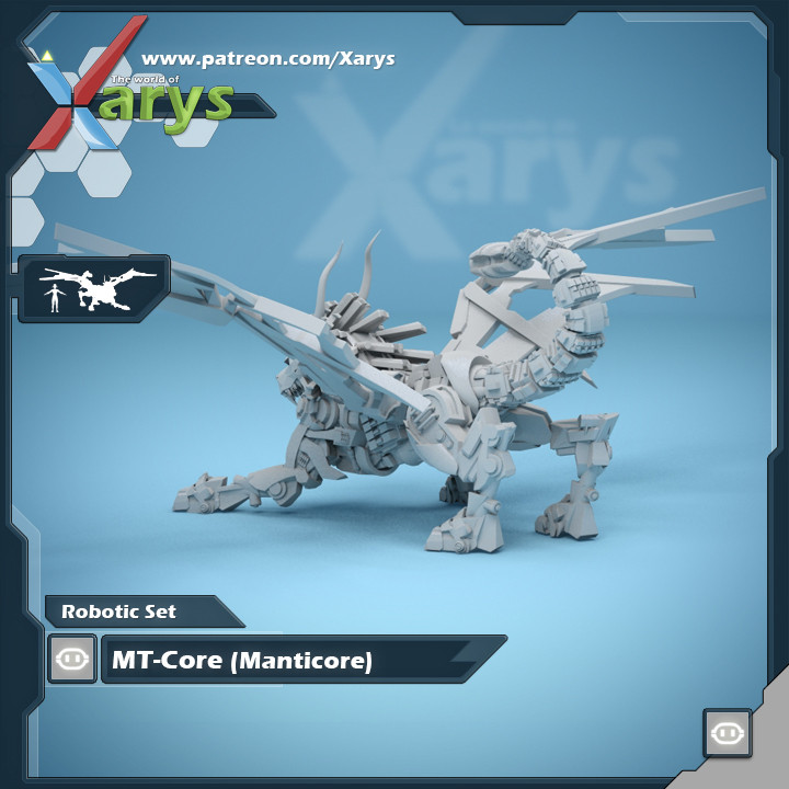 3D Printable Robotic Manticore by Xarys Games