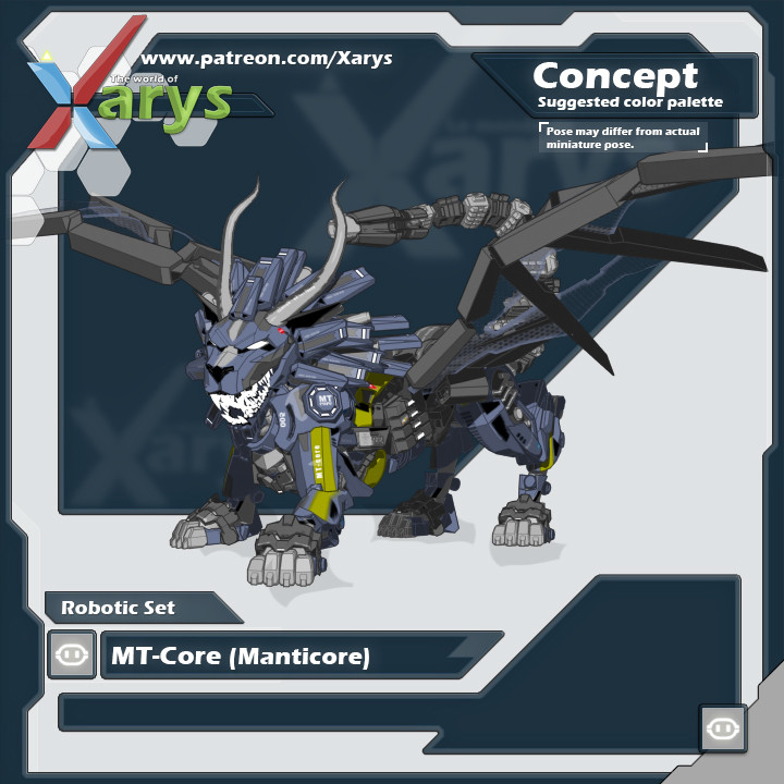 3D Printable Robotic Manticore by Xarys Games