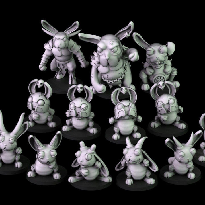 3D Printable Demonic Rabbits team by Crosslances