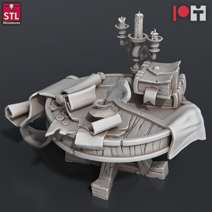 3D Printable Librarian Table by STL Miniatures