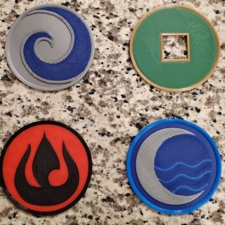 3D Printable Avatar The Last Airbender Elements by Zack Clarke