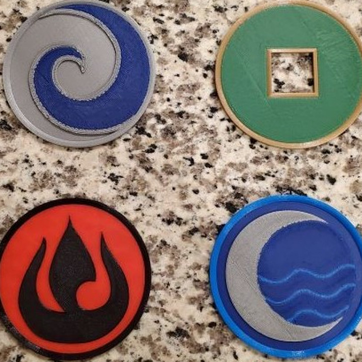 3D Printable Avatar The Last Airbender Elements by Zack Clarke