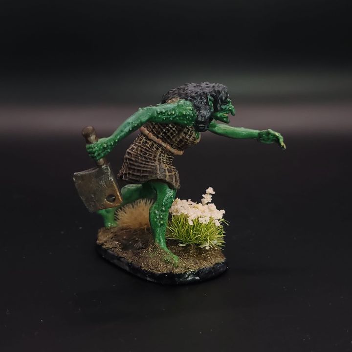 3D Print of Classic Style Hag Troll with Butcher Knife by Mage-Slayer ...