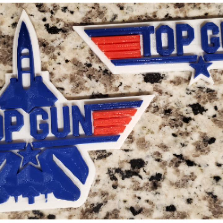 3D Printable Top Gun Logo by Zack Clarke